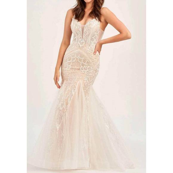 ellie wilde | Dresses | New Ellie Wilde Embellished Tulle Mermaid Gown ...